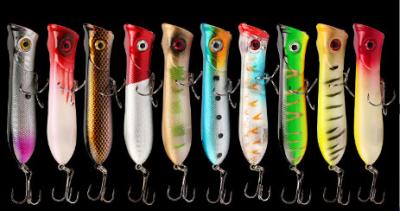 China 10 Colors 8.50CM/11.70g Perch,Catfish Plastic Hard Bait Casting Trolling Popper Fishing Lure for sale
