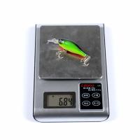 China 6 Colors 7CM/6.8g 3D Eyes Plastic Hard Bait 0.30m-1.5m Floating Crank Fishing Lure for sale