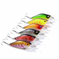 China 6 Colors 7CM/6.8g 3D Eyes Plastic Hard Bait 0.30m-1.5m Floating Crank Fishing Lure for sale