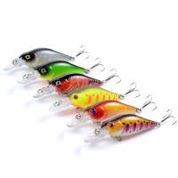 China 6 Colors 7CM/6.8g 3D Eyes Plastic Hard Bait 0.30m-1.5m Floating Crank Fishing Lure for sale