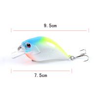 China 6 Colors 7.5CM/15.2g 3D Eyes Plastic Hard Bait 0.30m-3m Floating Crank Fishing Lure for sale
