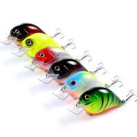 China 6 Colors 7.5CM/15.2g 3D Eyes Plastic Hard Bait 0.30m-3m Floating Crank Fishing Lure for sale