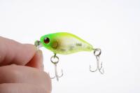 China 6 Colors 4.3CM/4.4g 3D Eyes Plastic Hard Bait 0.30m-0.6M Floating Crank Fishing Lure for sale