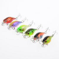 China 6 Colors 4.3CM/4.4g 3D Eyes Plastic Hard Bait 0.30m-0.6M Floating Crank Fishing Lure for sale
