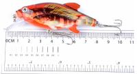 China 3 Colors 4.3CM/4.4g 6#Hooks 3D Eyes Plastic Painting Bait 0.30m-0.6M Floating Crank Fishing Lure for sale
