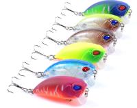 China 6 Colors 5.1CM/7.2g 8#Hooks 3D Eyes Plastic Hard Bait 0.30m-0.9M Floating Crank Fishing Lure for sale