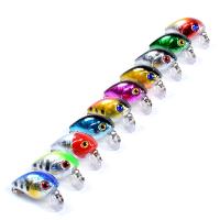 China 10 Colors 3CM/3.1g 10#Hooks 3D Eyes Plastic Hard Bait 0.10m-0.3M Floating Crank Fishing Lure for sale