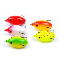 China 5 Colors  5.50CM/12.20g Frog Lure Mullet Snakehead Fish Soft Bait Fishing Lure for sale