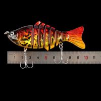 China 6 Colors 10 CM/16g 3D Eyes Plastic Bait Submerged Minnow Seven Multi Jointed Fishing Lure for sale