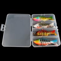 China 6 Colors 10 CM/16g 3D Eyes Plastic Bait Submerged Minnow Seven Multi Jointed Fishing Lure for sale