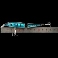 China 5 Colors 11CM/9.20g 6#Hooks 3D Eyes Plastic Bait Full Swimming Layer Multi Jointed Fishing Lure for sale