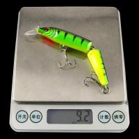 China 5 Colors 11CM/9.20g 6#Hooks 3D Eyes Plastic Bait Full Swimming Layer Multi Jointed Fishing Lure for sale