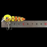 China 5 Colors 5.5CM/3.9g Minnow Blood Worm Lures Full Swimming Layer Trout Lures Multi Jointed Fishing Lure for sale