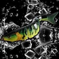 China 12 Colors 12CM/20g 3D Eyes Plastic Bait Submerged Minnow Eight Multi Jointed Fishing Lure for sale