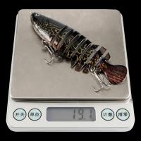 China 13 Colors 10.5CM/18.6g 3D Eyes Dragonfish Bait Submerged Eight Multi Jointed Fishing Lure for sale