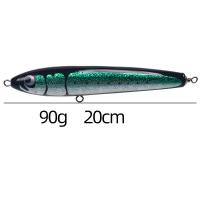 China Colorful 20CM/90g 3D Eyes Wooden Bait Treble Hooks Best Buoyancy Solid Wood Fishing Lure for sale
