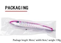 China Laser Color 20CM/90g 3D Eyes Solid Wood Bait Treble Hooks Best Buoyancy Wooden Pencil Fishing Lure for sale