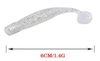 China T Tail Sinking Pencil Silicone Larva Soft Lures Fishing 6CM 1.4g 20PCS/Bag for sale