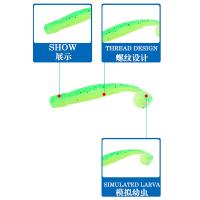 China T Tail Sinking Pencil Silicone Larva Soft Lures Fishing 6CM 1.4g 20PCS/Bag for sale