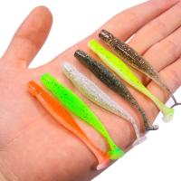China T Tail Sinking Pencil Silicone Larva Soft Lures Fishing 6CM 1.4g 20PCS/Bag for sale