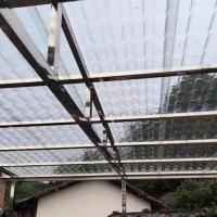 China 0.8-3.0mm Translucent Polycarbonate Wave Roofing Sheet Fireproof UV Resistant for sale