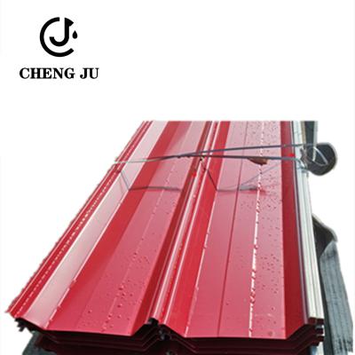 China Prepainted Steel Roofing Sheet 0.12-3mm Red Corrugated Metal Building Material for sale
