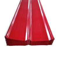 China Prepainted Steel Roofing Sheet 0.12-3mm Red Corrugated Metal Building Material for sale