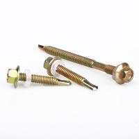 China High Strength Zinc Plated Hexagon Socket Rubber Ring Drill Head Screws for sale