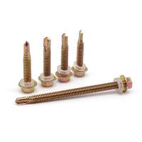 China High Strength Zinc Plated Hexagon Socket Rubber Ring Drill Head Screws for sale