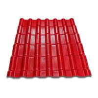 China Red Color Bamboo Joint Waterproof Resinvilla Tile PVC Glazed Roofing Tile for sale