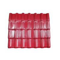 China Red Color Bamboo Joint Waterproof Resinvilla Tile PVC Glazed Roofing Tile for sale