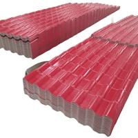 China Red Color Bamboo Joint Waterproof Resinvilla Tile PVC Glazed Roofing Tile for sale