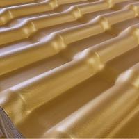 China Glazed Waterproof Gold Color Bamboo Joint Resinvilla Tile PVC Terracotta Roof Tiles 0.8mm-4.0mm for sale