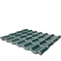 China Deep Green Glazed 10 Ft Corrugated Roofing Bamboo Joint Resinvilla Tile for sale
