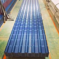 China PVC Glazed Roof Tile Bamboo Joint Deep Blue 0.4mm-2.0mm Thickness UV Block 99% for sale