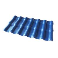 China PVC Glazed Roof Tile Bamboo Joint Deep Blue 0.4mm-2.0mm Thickness UV Block 99% for sale