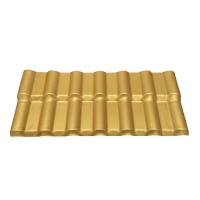China Glazed Waterproof Gold Color Bamboo Joint Resinvilla Tile PVC Terracotta Roof Tiles 0.8mm-4.0mm for sale