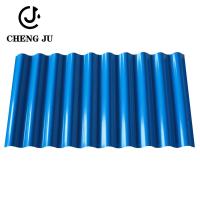 China Blue Color Galvanized Corrugated Steel Roofing Sheet 0.12-1.5mm Thickness 600-1250mm Width for sale
