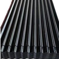 China Black PVC Glazed Corrugated Roofing Sheet 0.17-0.6mm Thickness 762mm Width for sale
