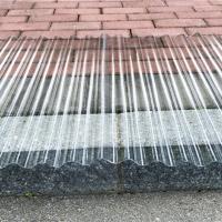 China Fiberglass Transparent Roofing Sheet 1.5mm 3.0mm Corrugated PVC Resin Glazed Tile for sale