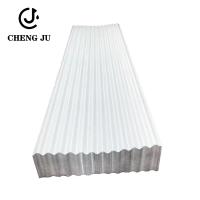 China White PVC Roof Tiles Waterproof Fiber Glazed Resinvilla Tile 1.5mm-3.0mm Thickness for sale