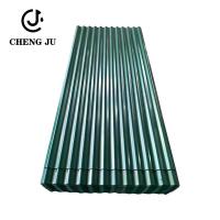 China Deep Green Prepainted Galvanized Corrugated Roofing Sheets 0.35mm 10ft for sale