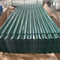 China Deep Green Prepainted Galvanized Corrugated Roofing Sheets 0.35mm 10ft for sale