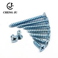 China Galvanized Cross Recessed Countersunk Head Self Tapping Screw 90mm125mm Zinc Plated for sale