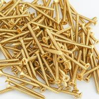 China Plated Yellow Zinc Carbon Steel Countersunk Chipboard Flooring Screws for sale