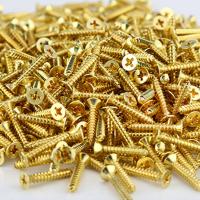 China Plated Yellow Zinc Carbon Steel Countersunk Chipboard Flooring Screws for sale