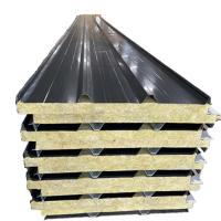 China 0.3-0.6mm Insulation Polycarbonate Sandwich Panel Rock Wool Prepaint Color Steel Plate for sale