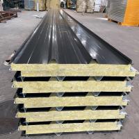 China 0.3-0.6mm Insulation Polycarbonate Sandwich Panel Rock Wool Prepaint Color Steel Plate for sale