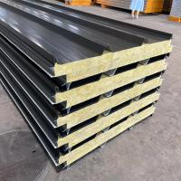 China 0.3-0.6mm Insulation Polycarbonate Sandwich Panel Rock Wool Prepaint Color Steel Plate for sale