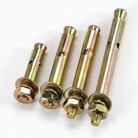China Yellow Zinc Plated High Carbon Steel Sleeve Anchor Bolts M6-M16 50-150mm for sale